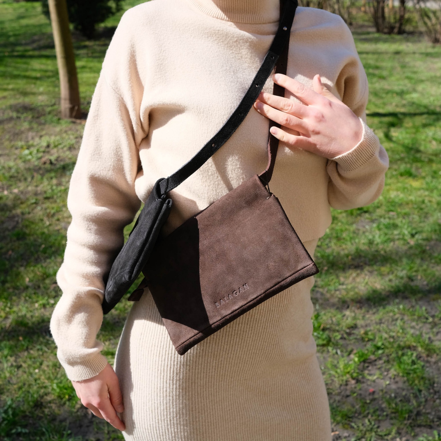 Shuk Bag, dark chocolate velvet | Balagan Studio