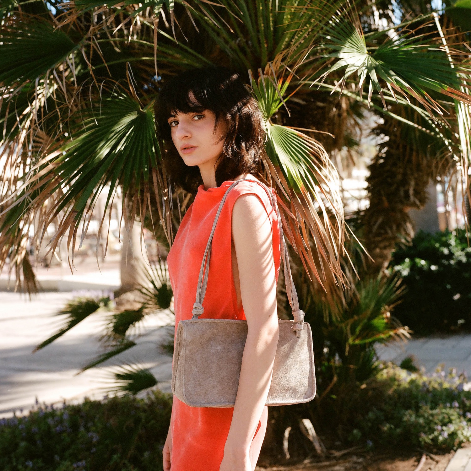 Suzanne Bag M, grey velvet | Balagan Studio