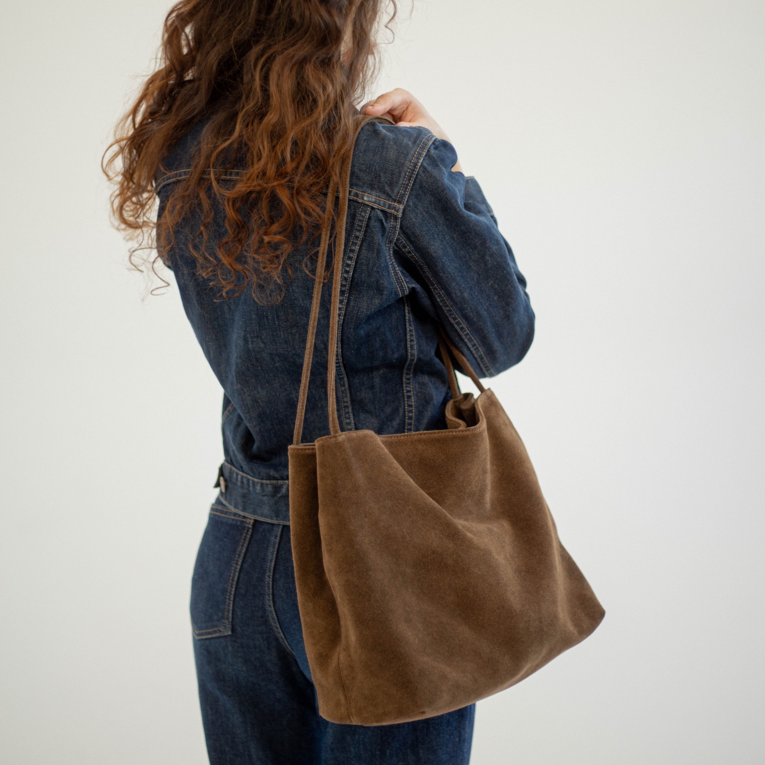 Eva Bag L, mokka velvet | Balagan Studio