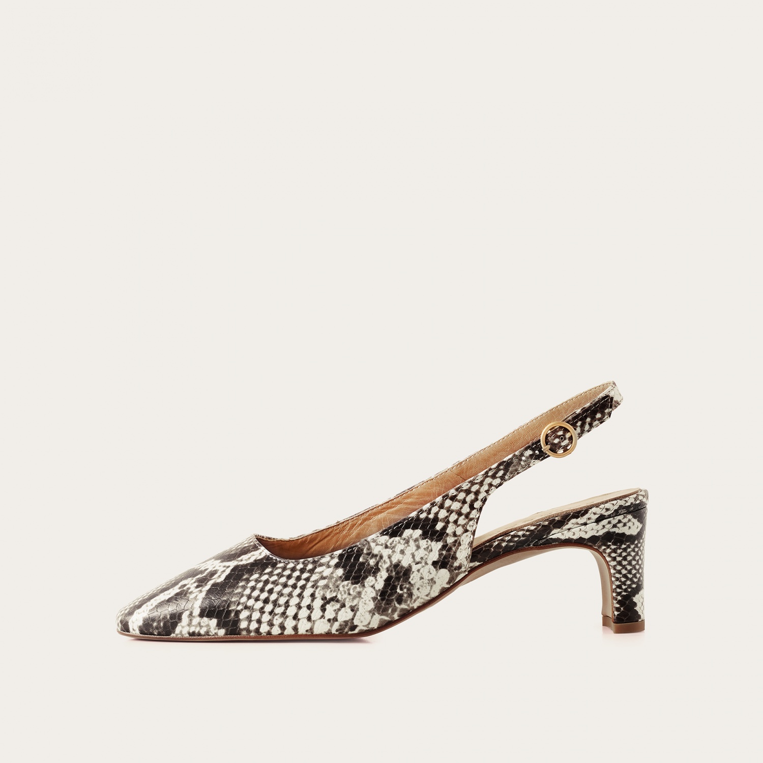 Veronica Pumps, off white python pattern | Balagan Studio
