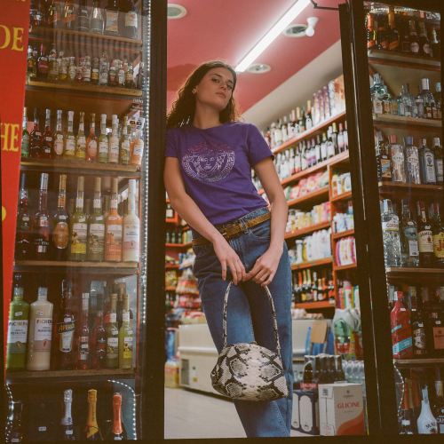 Hug Bag M, off white python pattern OUTLET | Balagan Studio