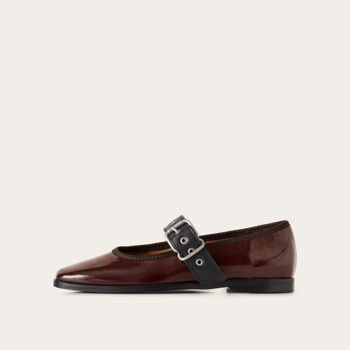 Louisine Baleriny, bordowy połysk | Balagan Studio