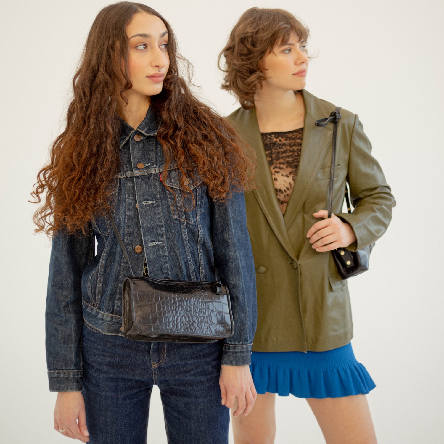 Suzanne Bag S, black croco OUTLET | Balagan Studio