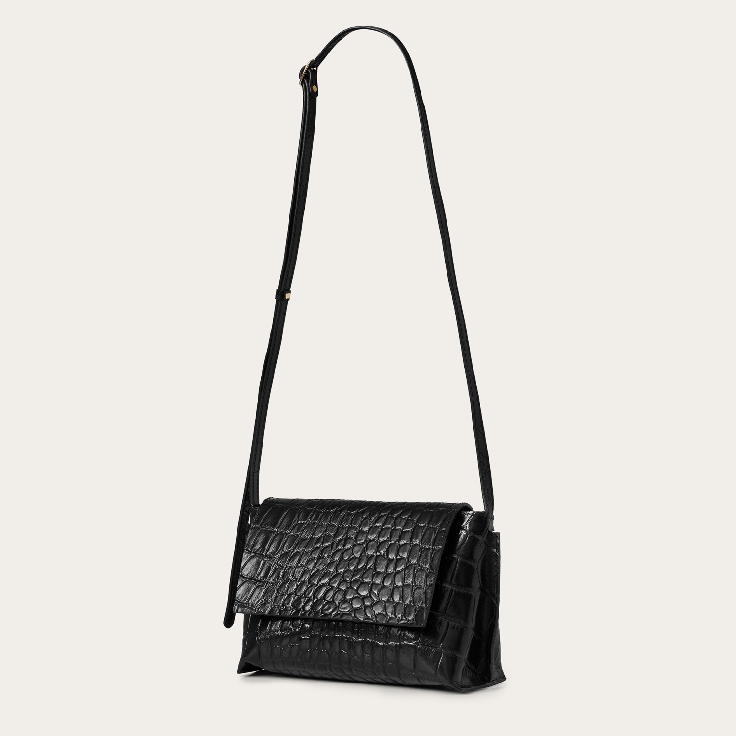 Ashley Bag S, black croco | Balagan Studio