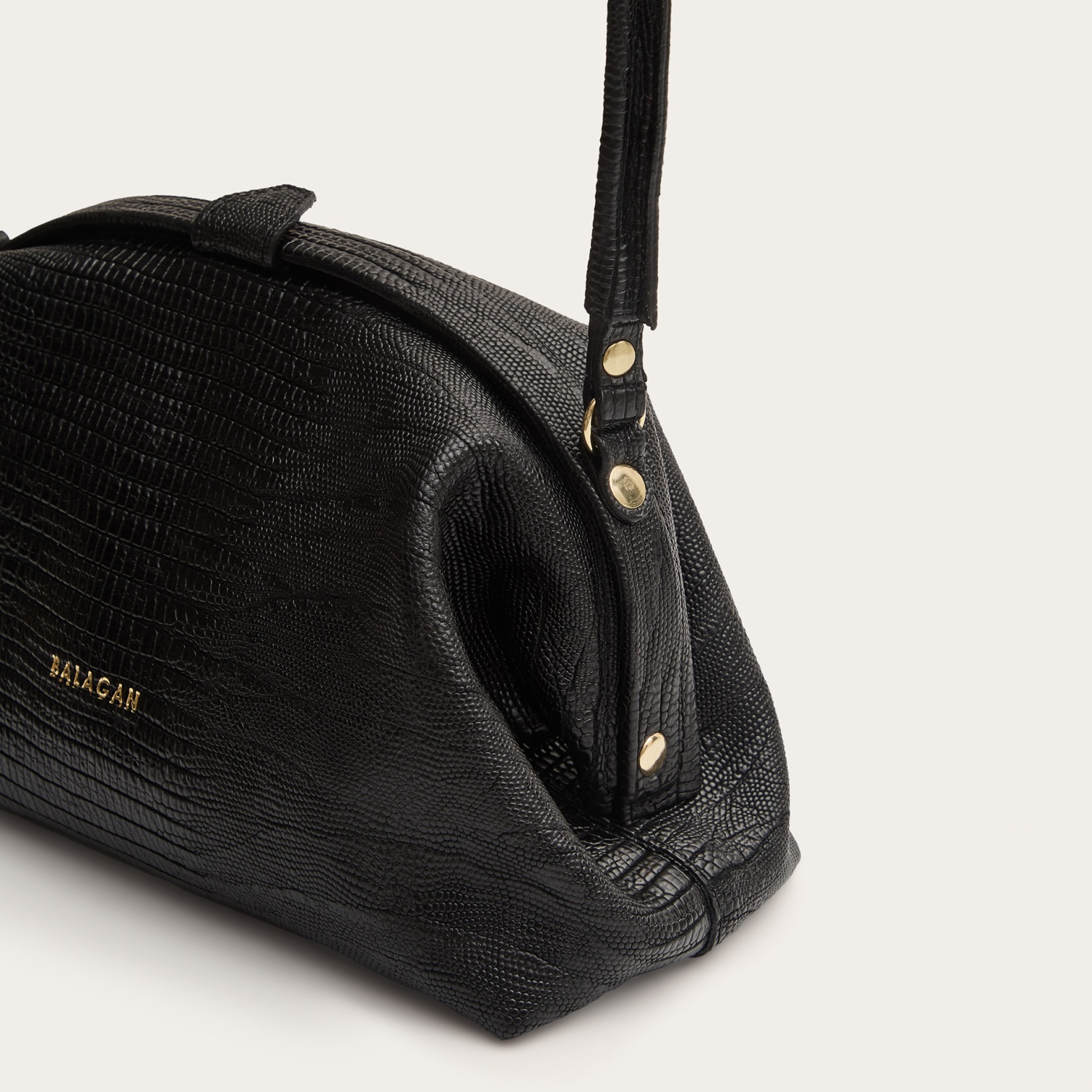 Hug Bag M, black lizard pattern | Balagan Studio