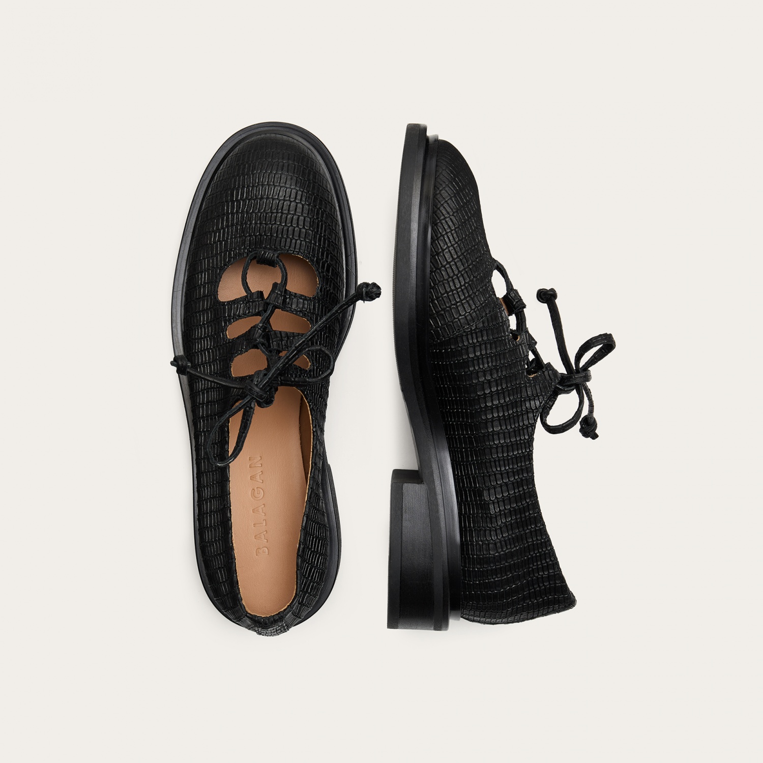 Ruby Flats, black lizard | Balagan Studio