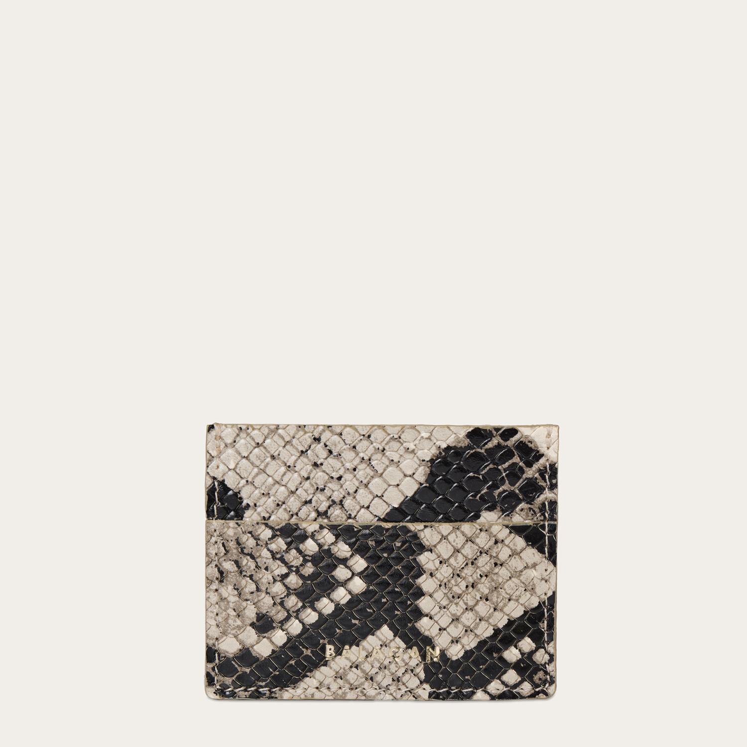 Card Holder, off white python pattern | Balagan Studio