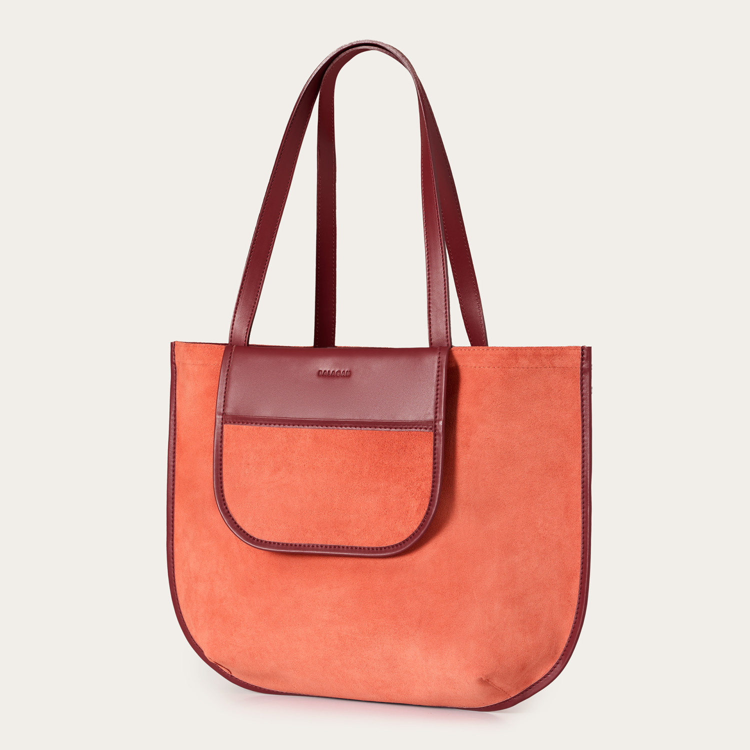 Picnic Tote torba XL, brzoskwiniowy welur | Balagan Studio