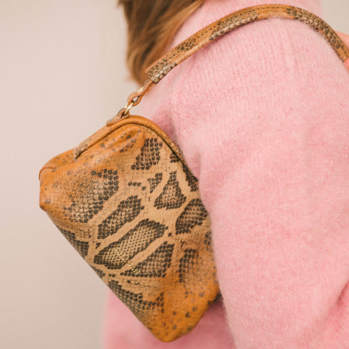 Roha Bag S, ginger python pattern | Balagan Studio